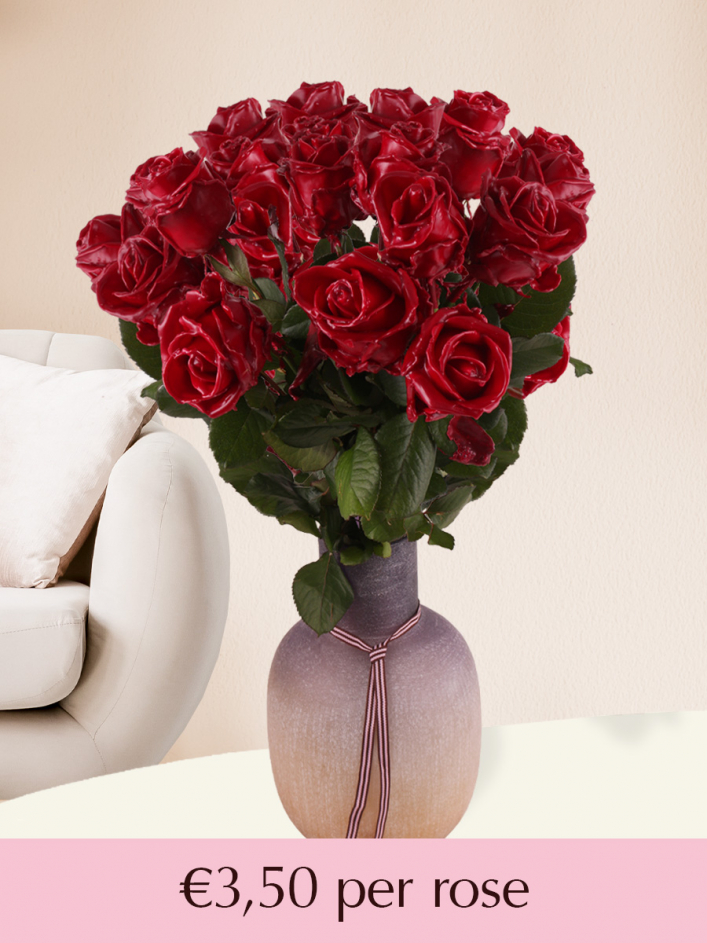 Burgundy red wax roses - Choose your number| Surprose.com