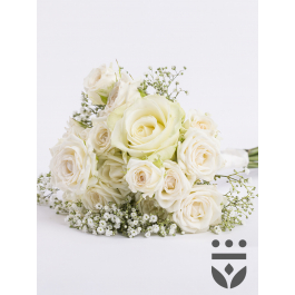 Bridesmaid bouquet white - Silver | Roses for your wedding